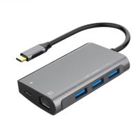 China ODM 5 Ports USB C HUB With Wired Ethernet Adapter And Power Delivery for sale