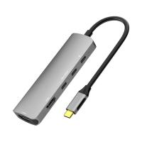 China 4K Resolution 5 In 1 USB Hub USB C To Dual HDMI Multi Monitor Adapter for sale