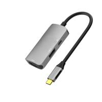 China 3 In 1 USB C Hub 4K 60Hz HUB With One USB A Data Port And PD for sale