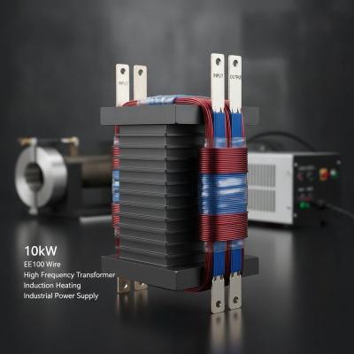 China 10kW High Frequency Transformer EE100 Core Litz Wire Windings Industrial Power Supply for sale