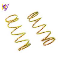 China Large Diameter Zinc Plated Flexible Compression Coil Springs Ends Closed Ground for sale