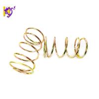 China Large Diameter Zinc Plated Flexible Compression Coil Springs Ends Closed Ground for sale