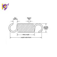 China Spring Steel Helical Double Hook Tension Springs 20mm Diameter for sale