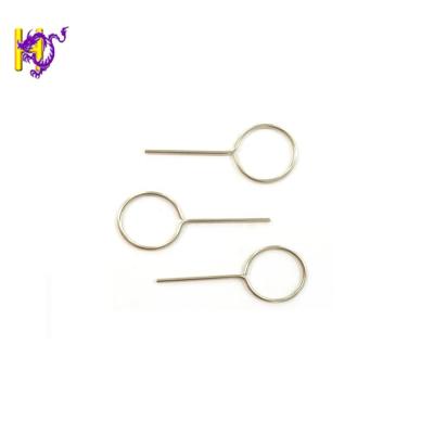 China Precision Stainless Steel Wire Formed Sim Eject Pin Phone Sim Card Tray Pin for sale