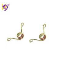 China Carbon Steel Double Hook Torsion Coil Spring 0.05-20mm Wire Diameter Gold Zinc for sale