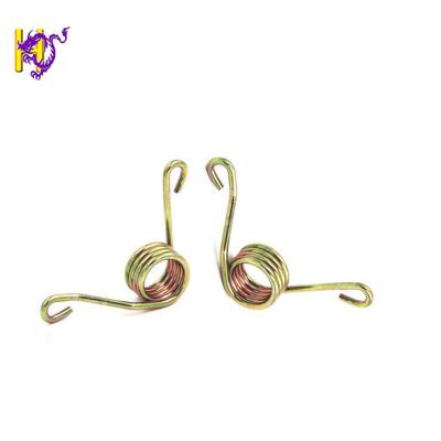 China Carbon Steel Double Hook Torsion Coil Spring 0.05-20mm Wire Diameter Gold Zinc for sale
