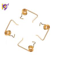 China High Torque Carbon Steel Torsional Springs Gold Zinc Plating 0.05mm-20mm Wire Diameter for sale