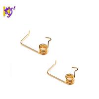 China High Torque Carbon Steel Torsional Springs Gold Zinc Plating 0.05mm-20mm Wire Diameter for sale