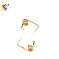 China High Torque Carbon Steel Torsional Springs Gold Zinc Plating 0.05mm-20mm Wire Diameter for sale