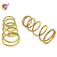 China High Load Long Compression Springs 20.0 dia Electroplating Gold Zinc Music Wire for sale