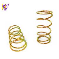 China High Load Long Compression Springs 20.0 dia Electroplating Gold Zinc Music Wire for sale