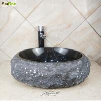 China Custom Size Design Hand Carved Bathroom Marble Bathroom Sink Wash Basin for sale