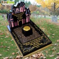 China Outdoor Cemetery Custom Headstone for Baby Girls Memorial Granite Gravestone for sale