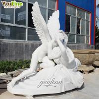 China Hand Carved Famous Life Size Outdoor Marble Cupid and Psyche Sculpture Statue for sale