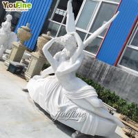 China Hand Carved Famous Life Size Outdoor Marble Cupid and Psyche Sculpture Statue for sale