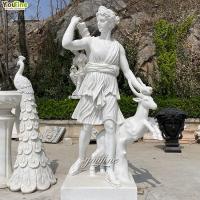 China Wilderness Goddess Garden Decor Marble Sculpture Statue Artemis for sale