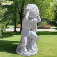 China Greek Titan Holding Globe Statue Atlas Marble Sculpture for sale