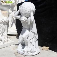 China Greek Titan Holding Globe Statue Atlas Marble Sculpture for sale