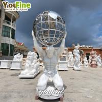 China Greek Titan Holding Globe Statue Atlas Marble Sculpture for sale