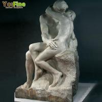 China Hand Carved Famous Marble Kiss Statue for sale