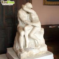 China Classic High Quality White Rodin Marble Kiss the Lover Sculpture Statue for Sale for sale