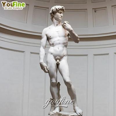 China Design Classical Hand Carved Good Price Marble David Statue for Hot Sale for sale