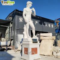 China Design Classical Hand Carved Good Price Marble David Statue for Hot Sale for sale