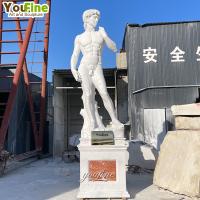 China Design Classical Hand Carved Good Price Marble David Statue for Hot Sale for sale