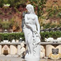 China Classical Female Figure Artwork Marble Bathing Woman Statue for sale