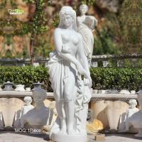 China Classical Female Figure Artwork Marble Bathing Woman Statue for sale