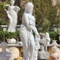 China Classical Female Figure Artwork Marble Bathing Woman Statue for sale