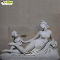 China Lying in Hammock Hand Carved Marble Woman Statue for sale