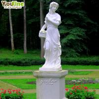China Life Size Hand Carved Natural Stone Marble Lying Nude Woman Statues for sale