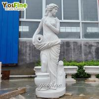 China Life Size Hand Carved Natural Stone Marble Lying Nude Woman Statues for sale