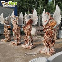China Outdoor Garden Decor Natural Stone Europe Four Seasons Goddess Marble Sculpture for sale