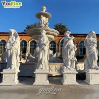 China Modern Outdoor Garden Red Life Size Marble Statues Four Season Statue for sale