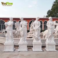 China Antique Customized Woman Life Size Marble Four Season Statue for sale