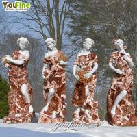 China Antique Customized Woman Life Size Marble Four Season Statue for sale