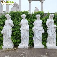 China Natural Hot Sale Outdoor Life Size Classical Hand Carved Marble Four Season Statue for sale
