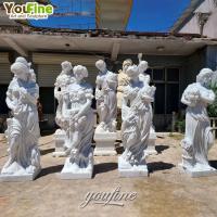 China Natural Hot Sale Outdoor Life Size Classical Hand Carved Marble Four Season Statue for sale