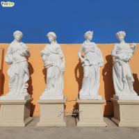 China Custom Elegant Hand Carved Four Season Goddesses Marble Statue Sculpture for sale