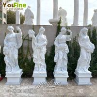 China Life Size Outdoor Garden Decor White Four Season Goddess Sculpture Marble Statues with Factory Price for sale