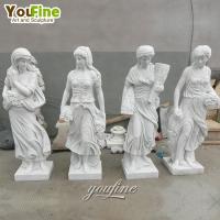China Life Size Outdoor Garden Decor White Four Season Goddess Sculpture Marble Statues with Factory Price for sale