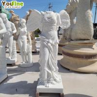 China Outdoor European Life Size Marble Statue Goddess Victory Angel Sculpture for Sale for sale
