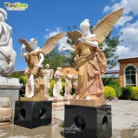 China Hot Sales Life Size Outdoor Marble Kneeling Angel Statue for sale