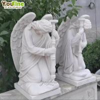 China Hot Sales Life Size Outdoor Marble Kneeling Angel Statue for sale