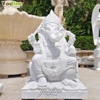 China Temples or Homes Hindu Decor Sculpture Black Marble Ganesha Statue for sale