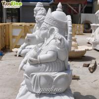 China Temples or Homes Hindu Decor Sculpture Black Marble Ganesha Statue for sale