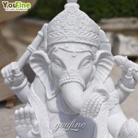 China Temples or Homes Hindu Decor Sculpture Black Marble Ganesha Statue for sale