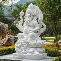 China Custom Size Outdoor Garden Decor Ganesh Marble Statues for Sale for sale